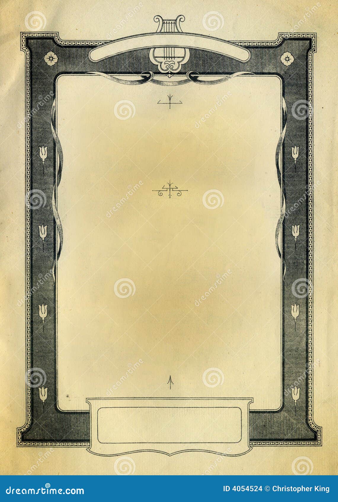 Vintage Decorative Border Design Stock Illustration - Illustration of ...