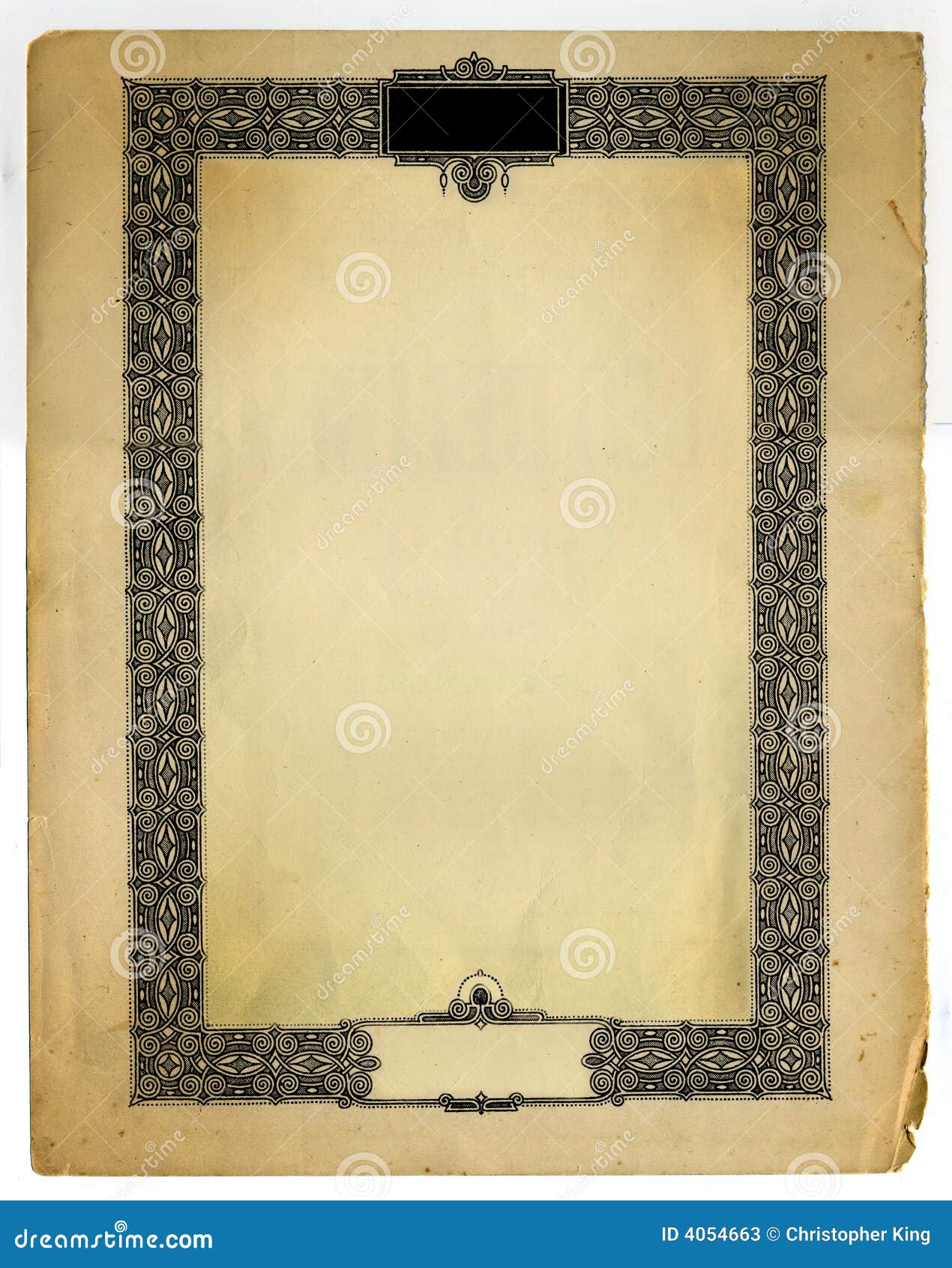 Vintage Decorative Border Design Stock Illustration - Illustration of ...