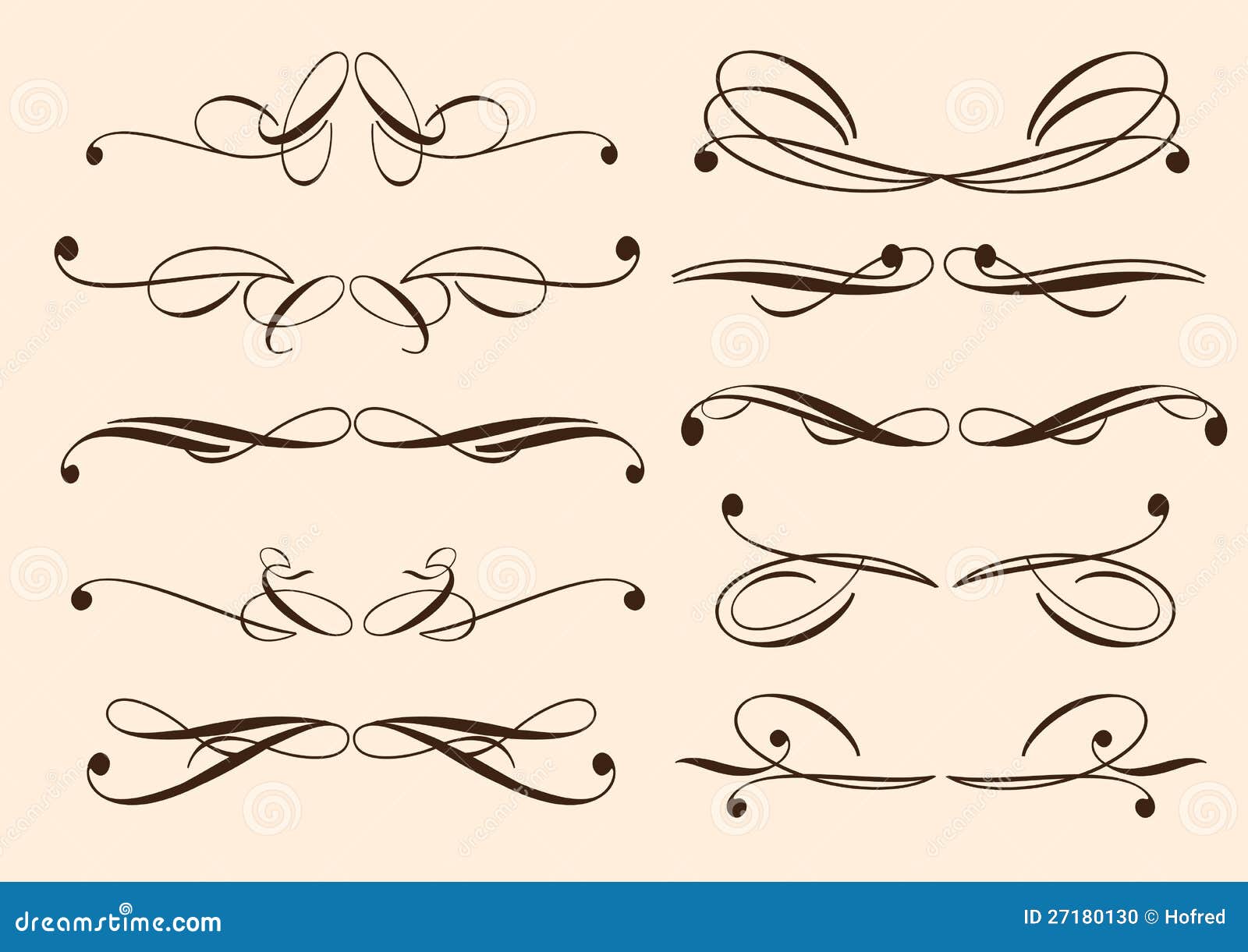 Vintage Decorative Design Elements Stock Vector - Illustration of ...