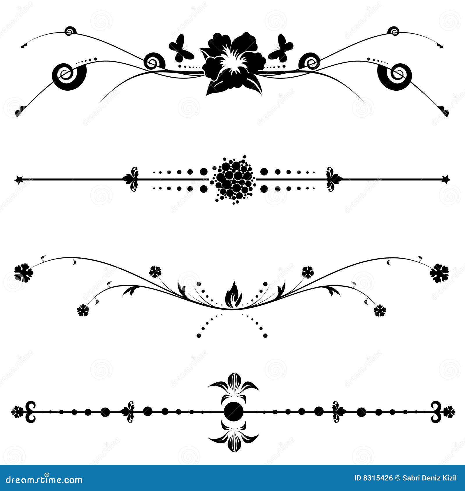 Vintage decorative designs stock vector. Illustration of modern - 8315426