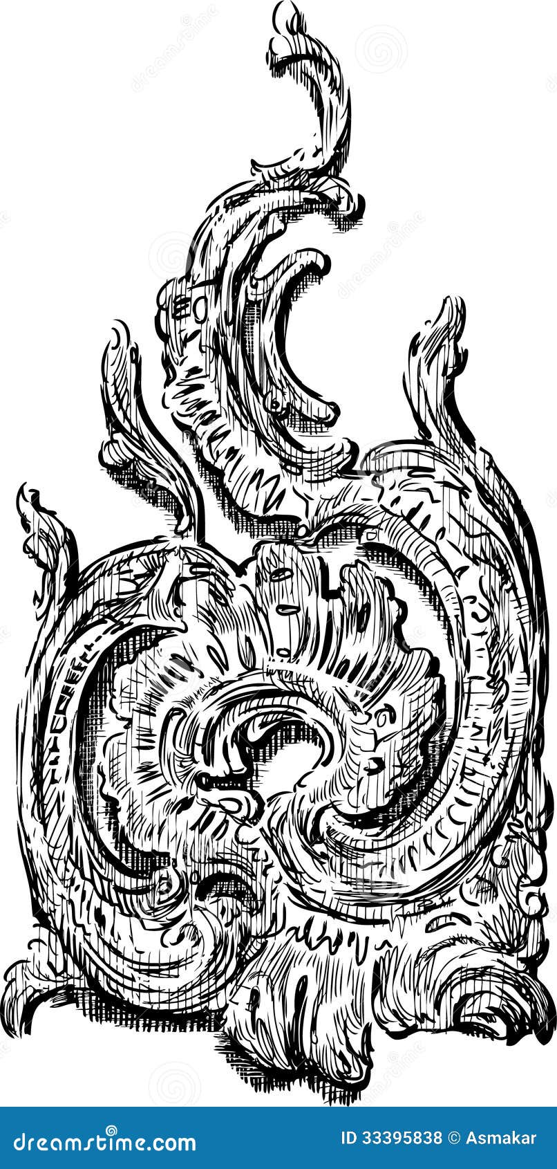 Vintage decorative element stock vector. Illustration of baroque - 33395838