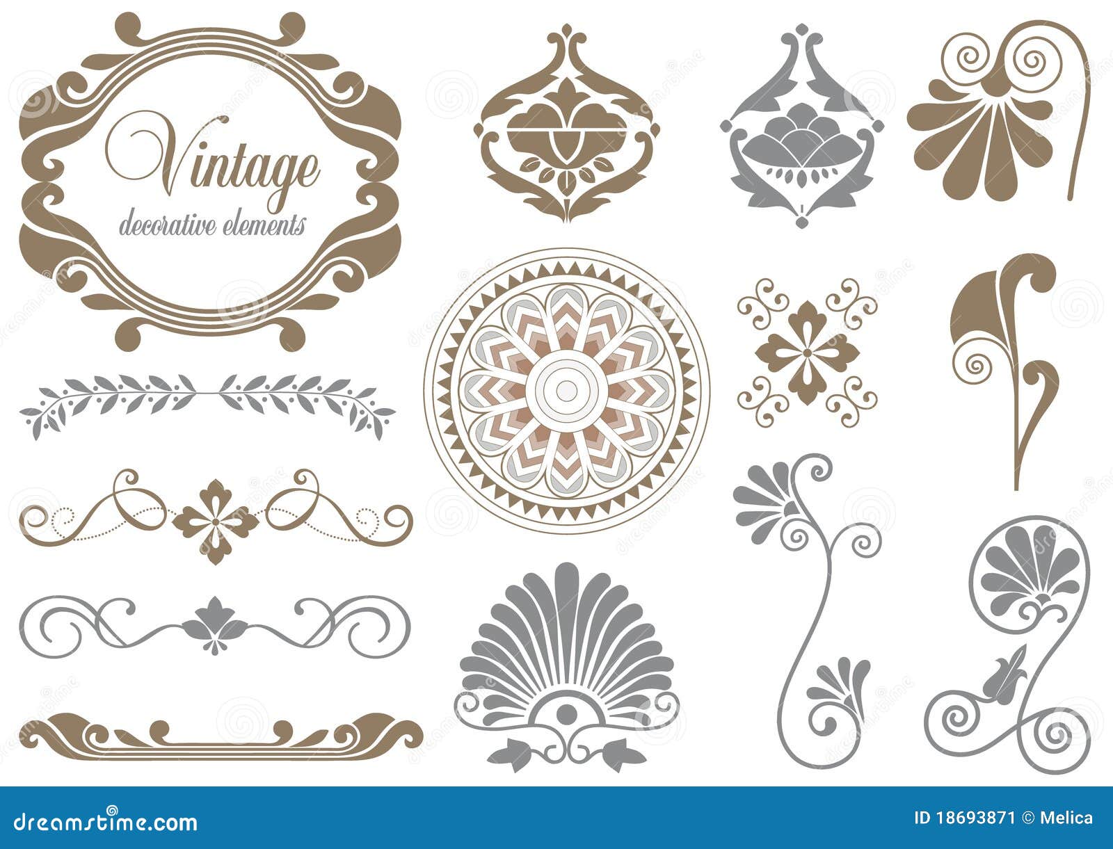 Vintage Decorative Elements Stock Vector - Illustration of menu ...