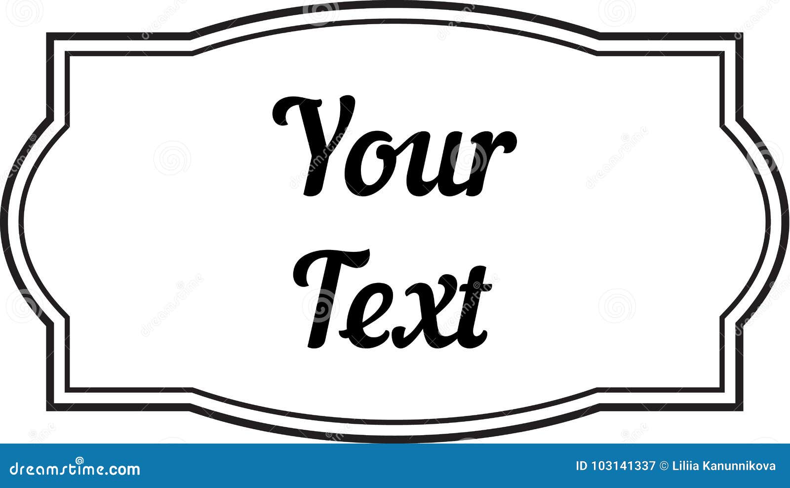 Vintage Decorative Frame Labels for Text and Photos Stock Illustration ...