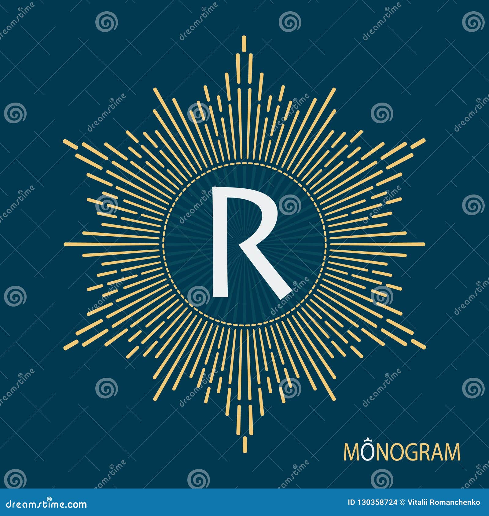 Vintage Decorative Frame. Vector Logo Templates. Linear Drawing of Rays ...