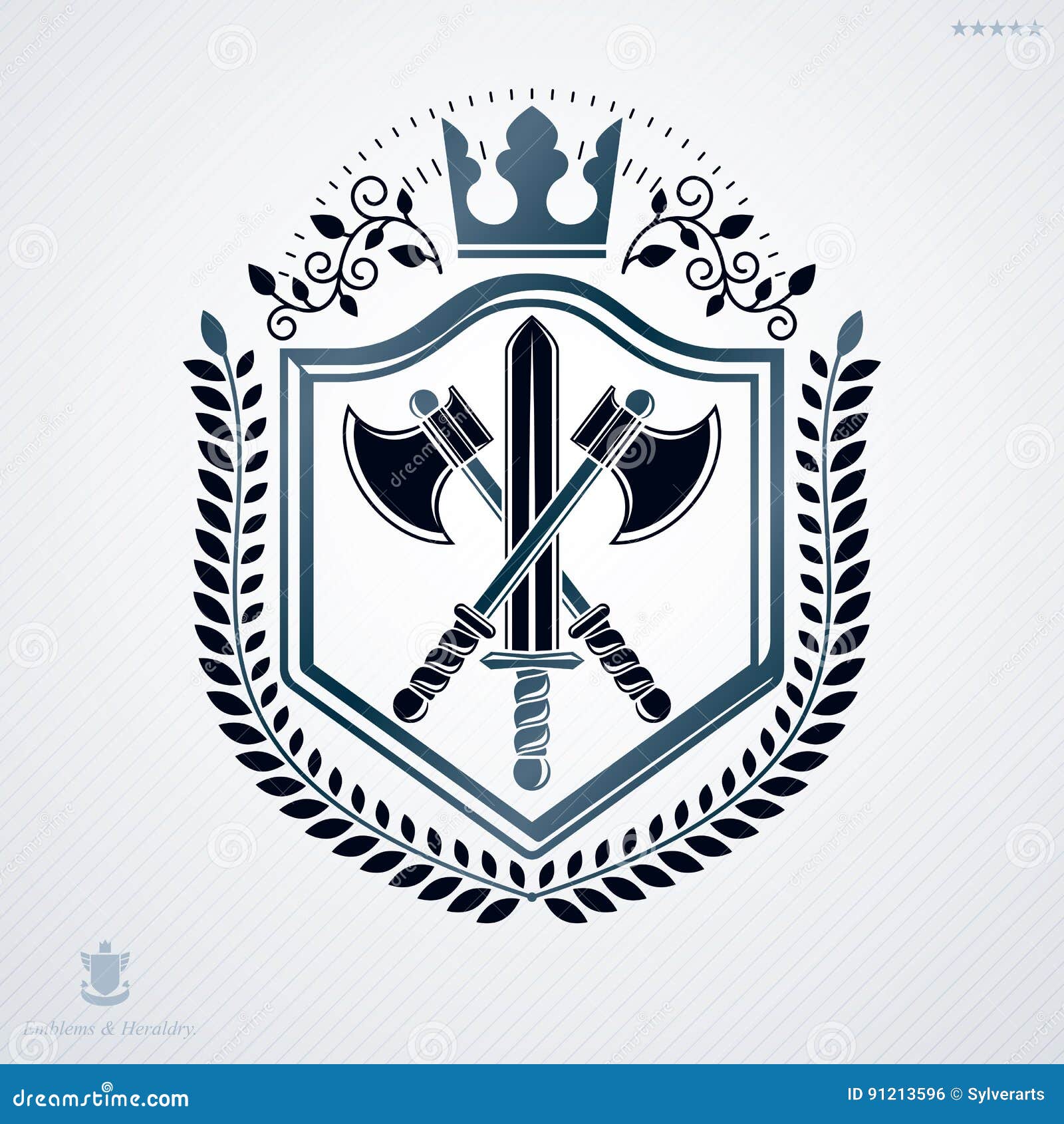 Heraldic Armory Graphic Icons Set Vector Illustration | CartoonDealer ...