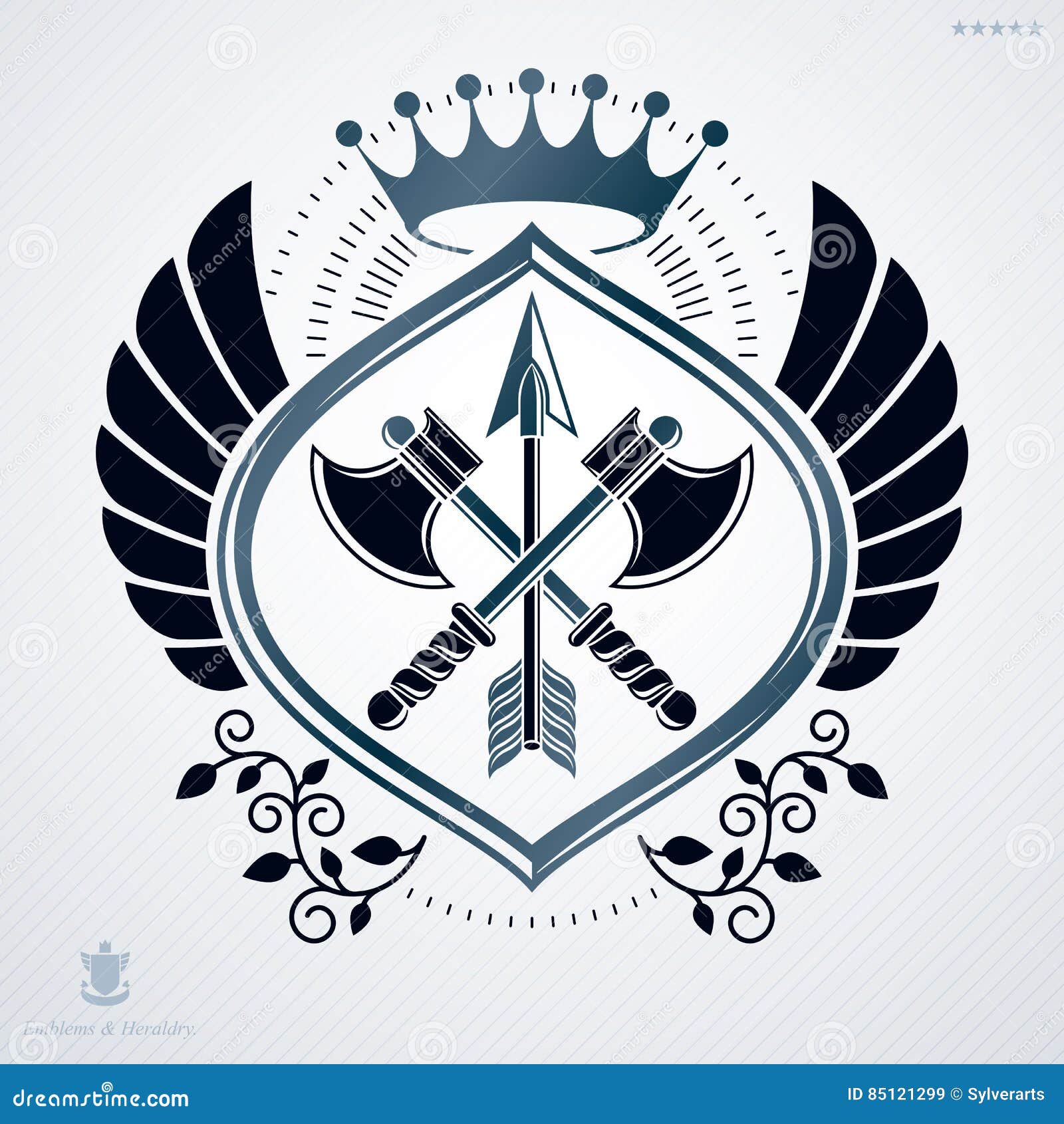 Heraldic Armory Graphic Icons Set Vector Illustration | CartoonDealer ...