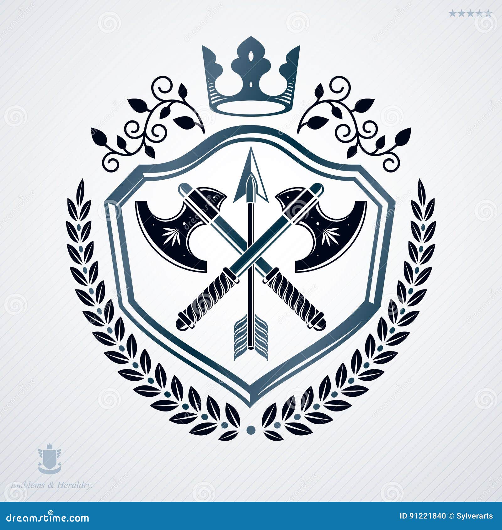 Heraldic Armory Graphic Icons Set Vector Illustration | CartoonDealer ...