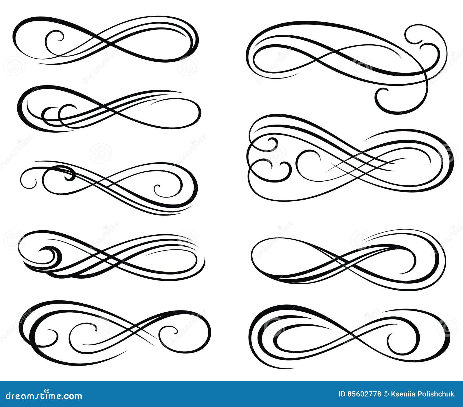 Vintage Decorative Infinity Symbols Stock Vector - Illustration of ...