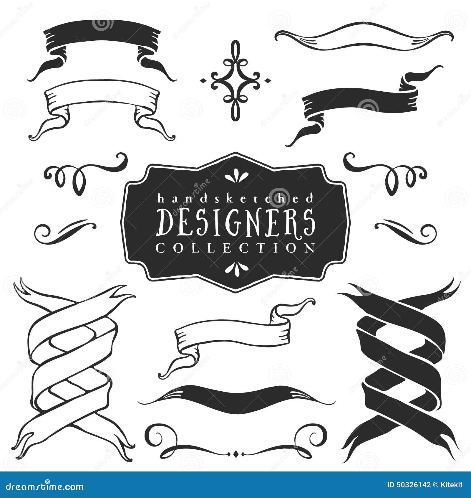 Decorative Ribbon Border Frame Cartoon Vector | CartoonDealer.com ...