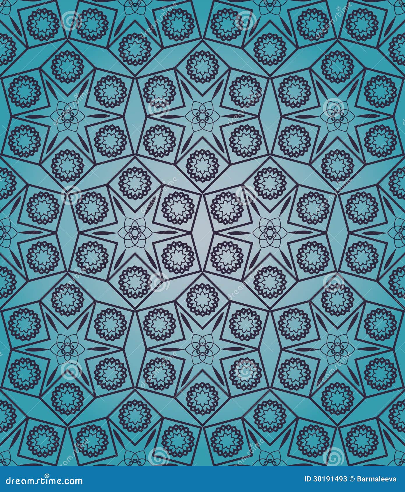 Vintage Decorative Symmetric Seamless Pattern Stock Vector ...