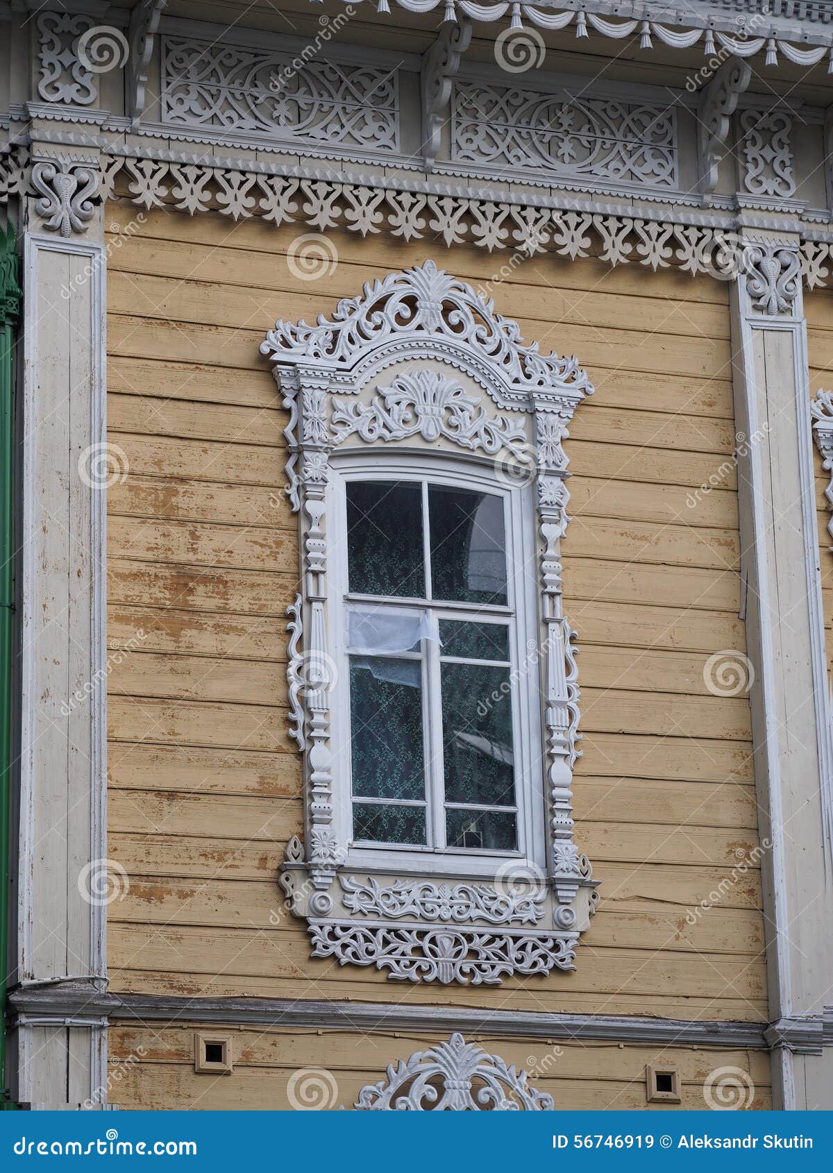 Vintage Decorative Wooden Windows Stock Image - Image of wall, antique ...