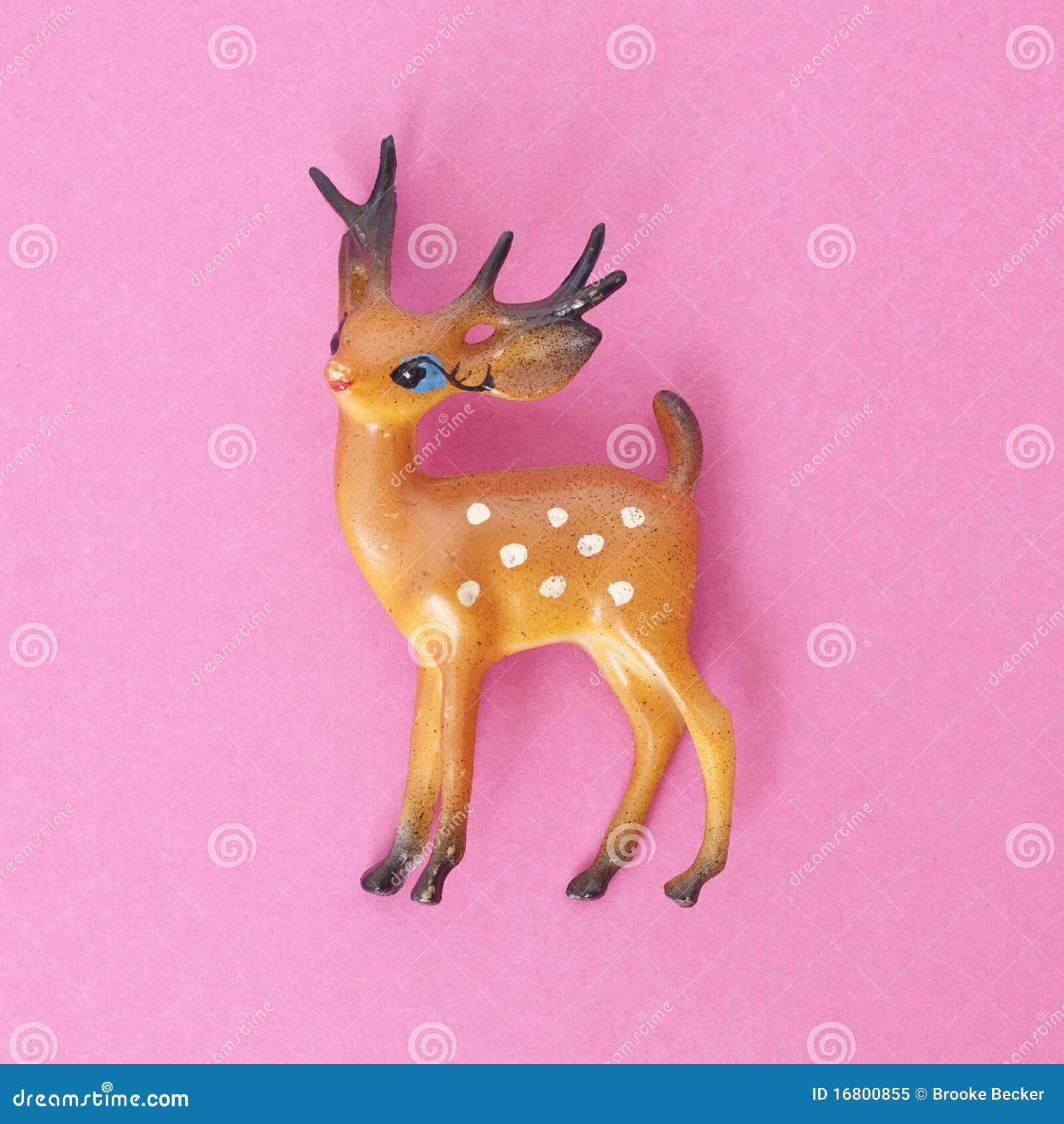 Vintage Deer Holiday Toy stock image. Image of pink, vibrant - 16800855
