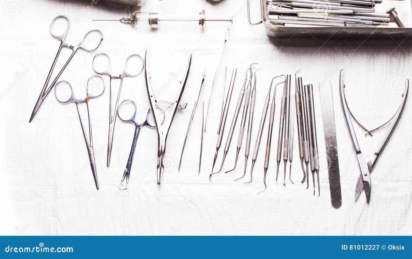 Dental Instruments And Occlusal Splint On Color Background Royalty-Free ...