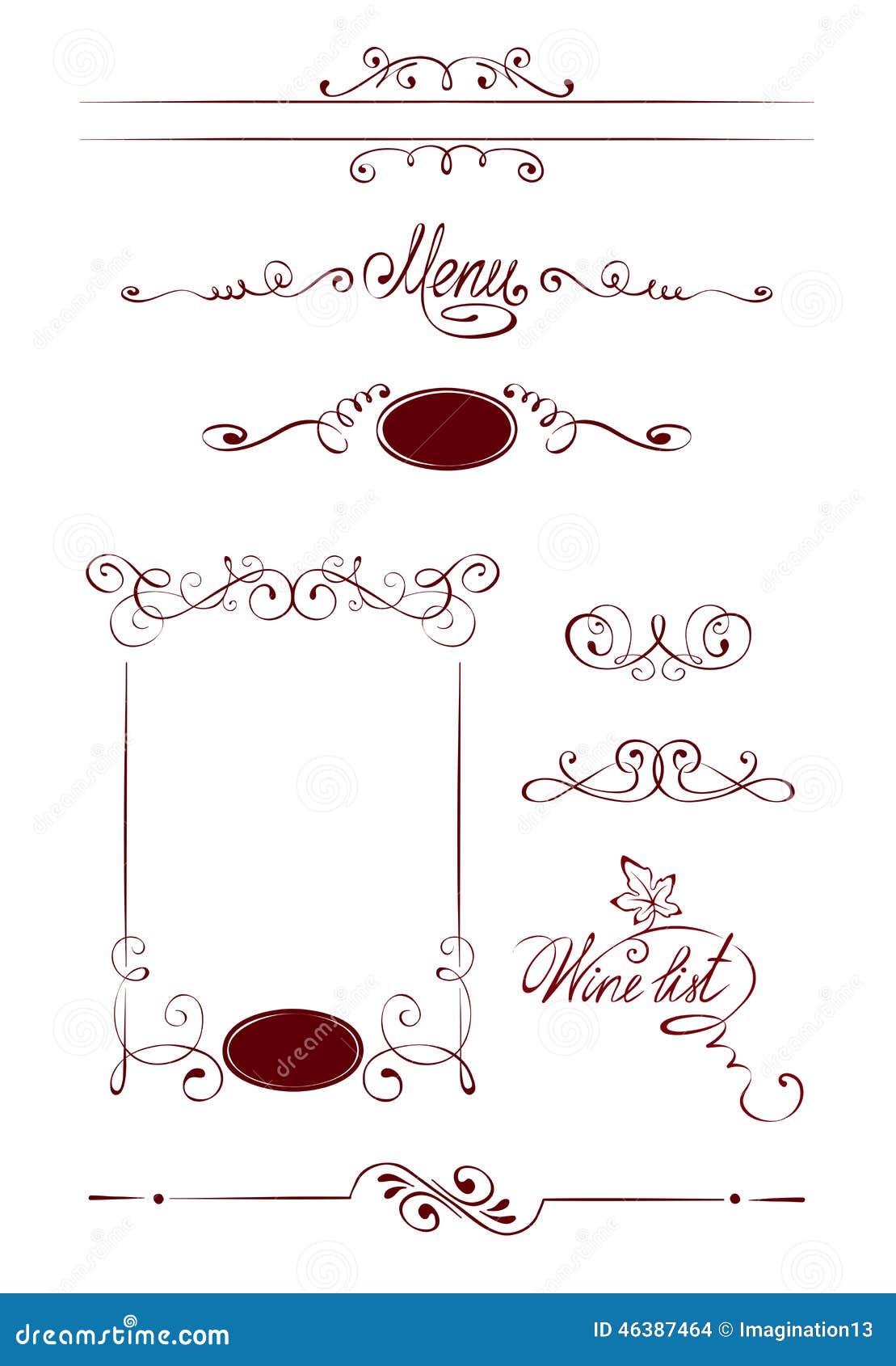 Vintage Design Element for Menu Stock Vector - Illustration of alcohol ...