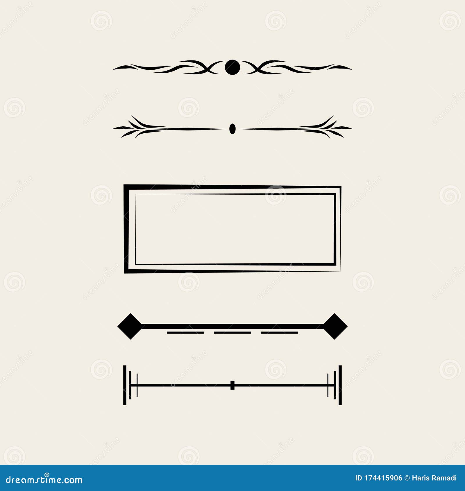 Vintage Design Elements with Decorative Lines Stock Vector ...