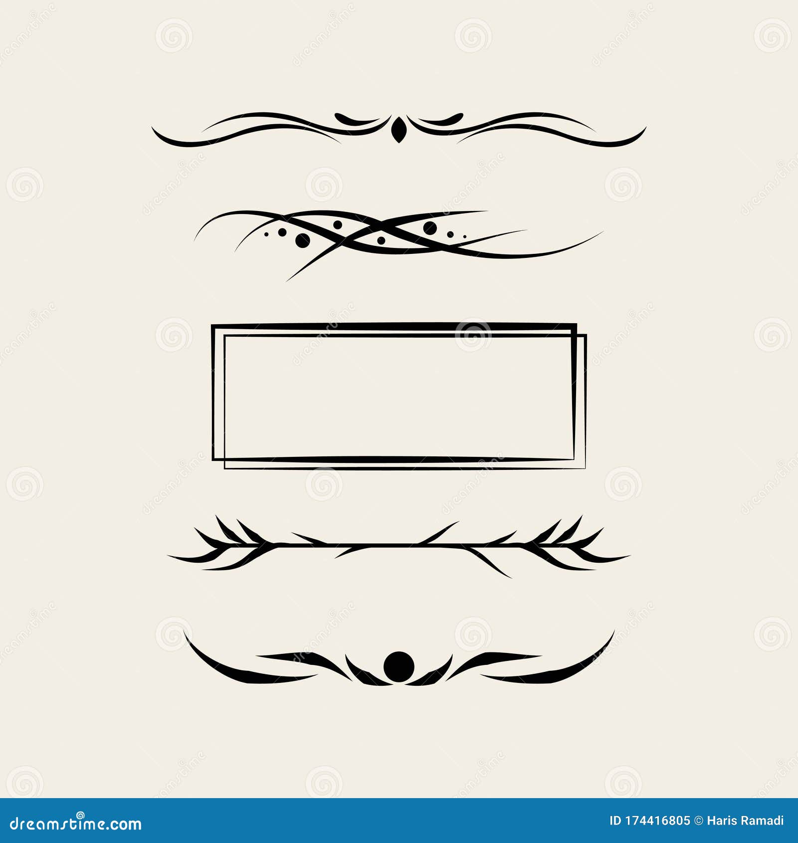 Vintage Design Elements with Decorative Lines Stock Vector ...