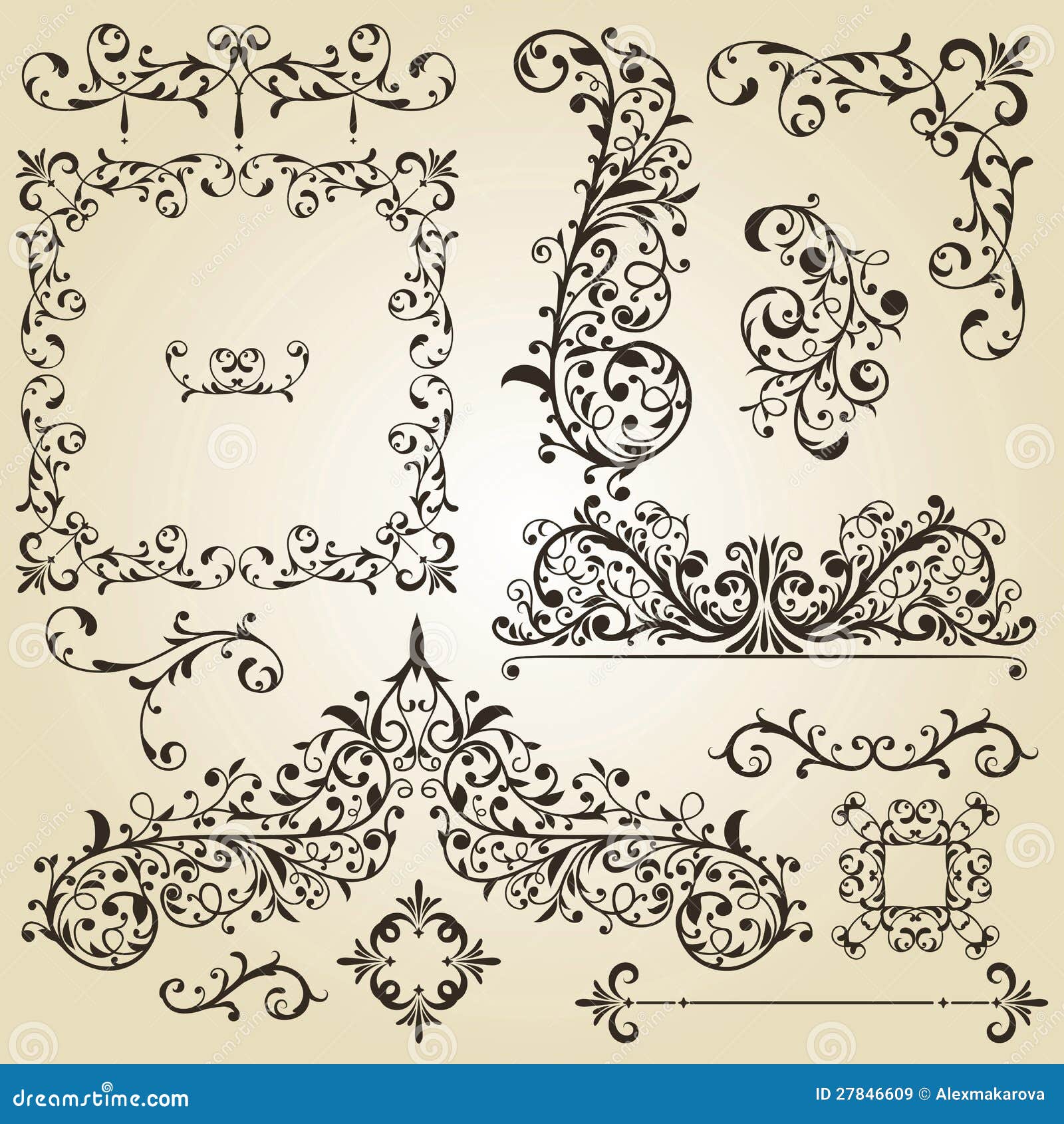 Vintage Design Elements stock vector. Illustration of decoration - 27846609