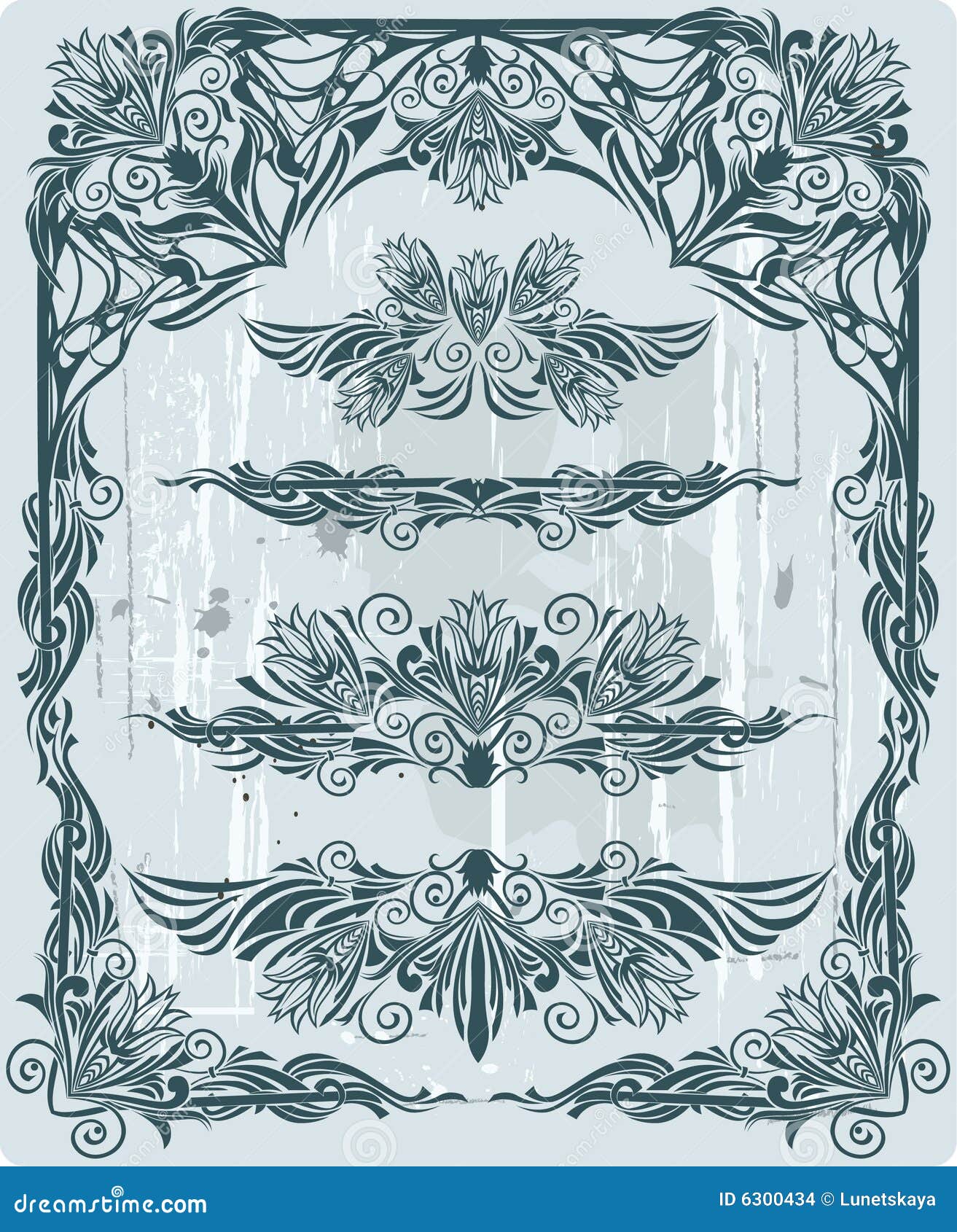 Vintage design elements stock vector. Illustration of frame - 6300434