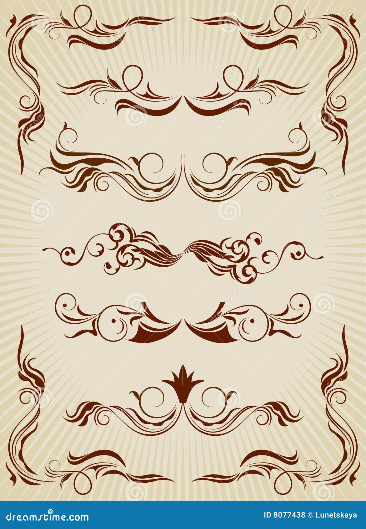 Vintage design elements stock vector. Illustration of decoration - 8077438