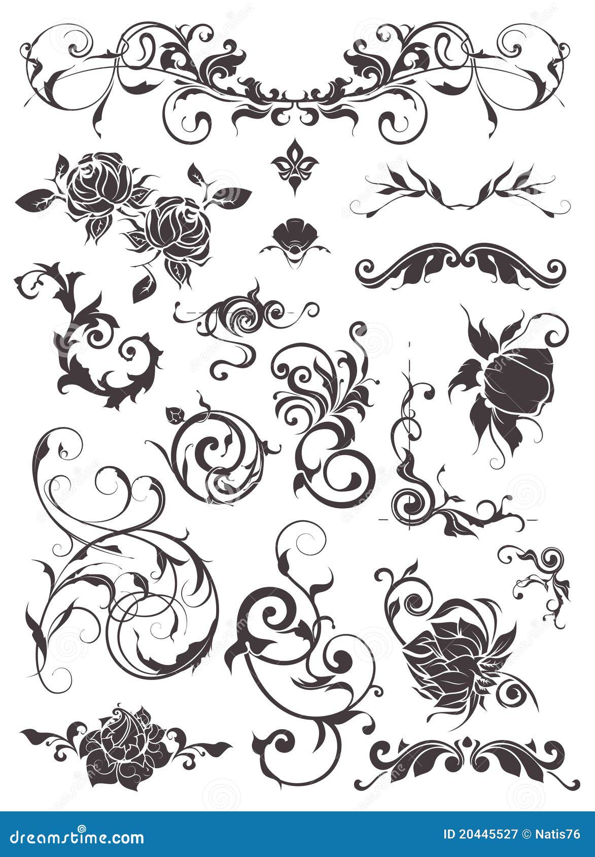 Vintage Design Elements, Set Stock Vector - Illustration of background ...