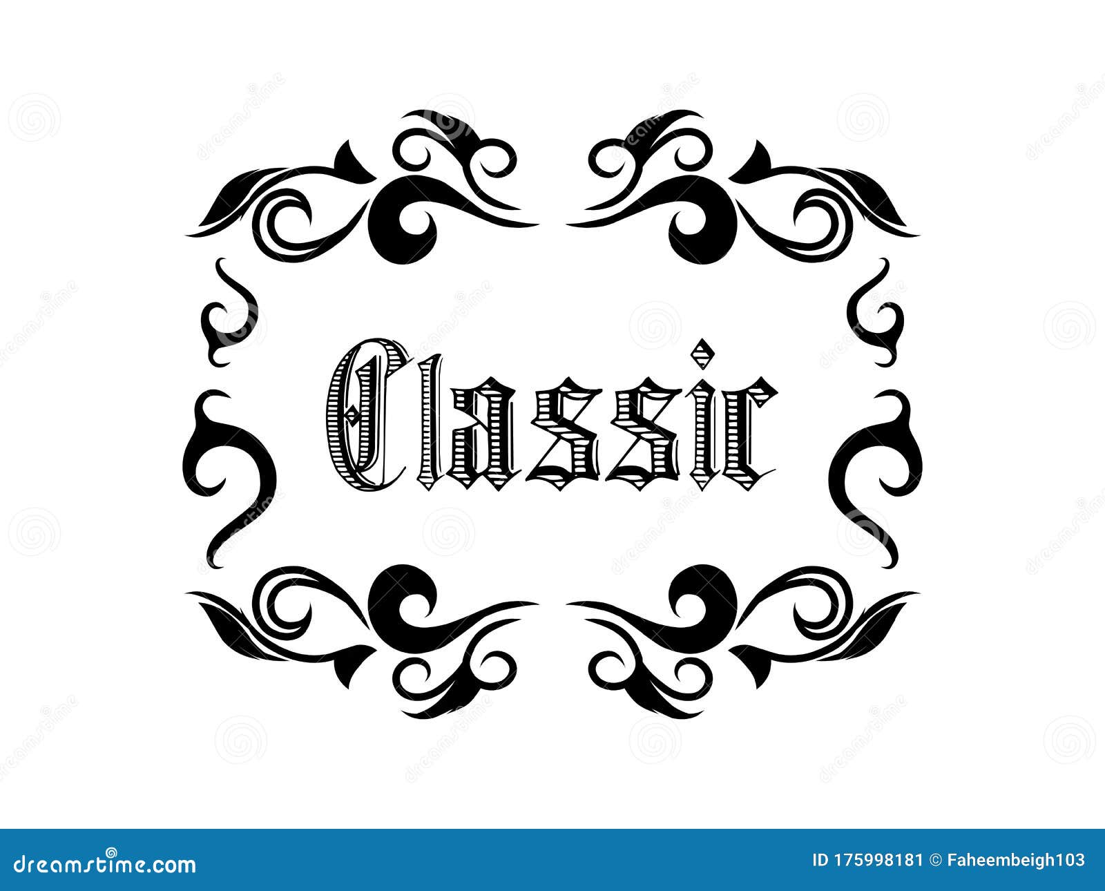 Vintage Design Template with Classic Text. Stock Illustration ...