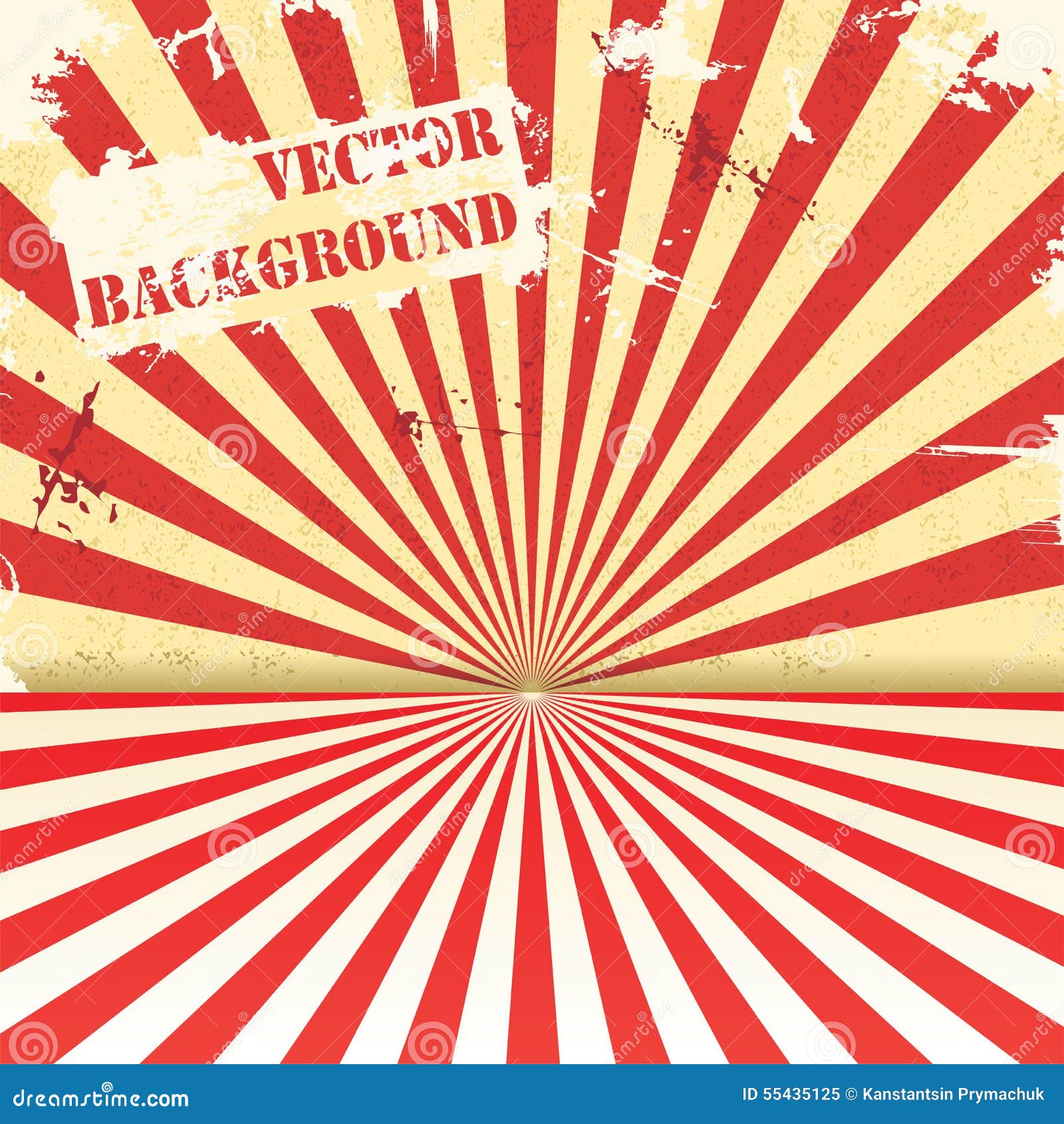 Vintage Design Template with Rays. Vector Stock Vector - Illustration ...