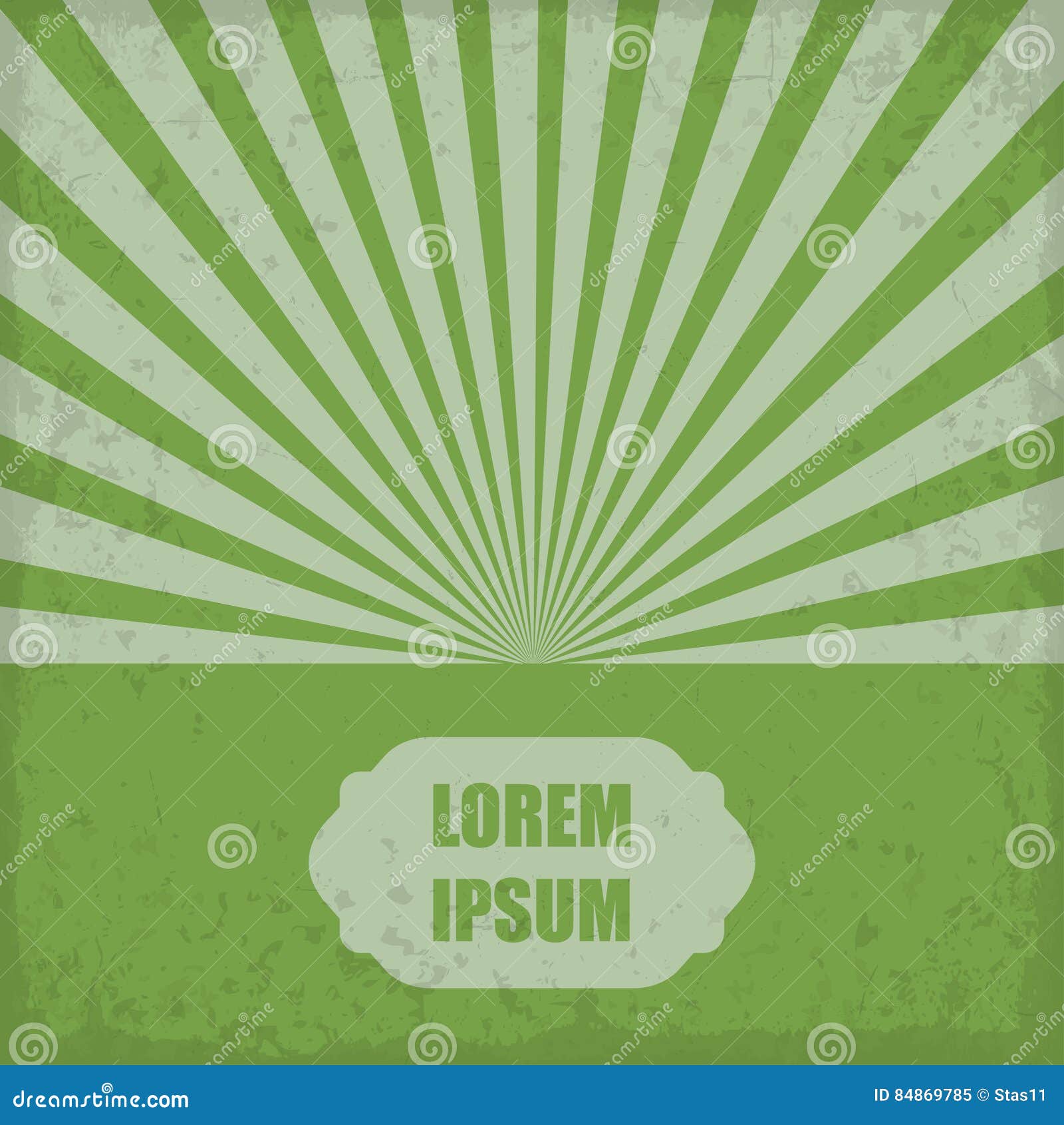 Vintage Design Template. Retro Poster with Frame Sun Rays Stock ...