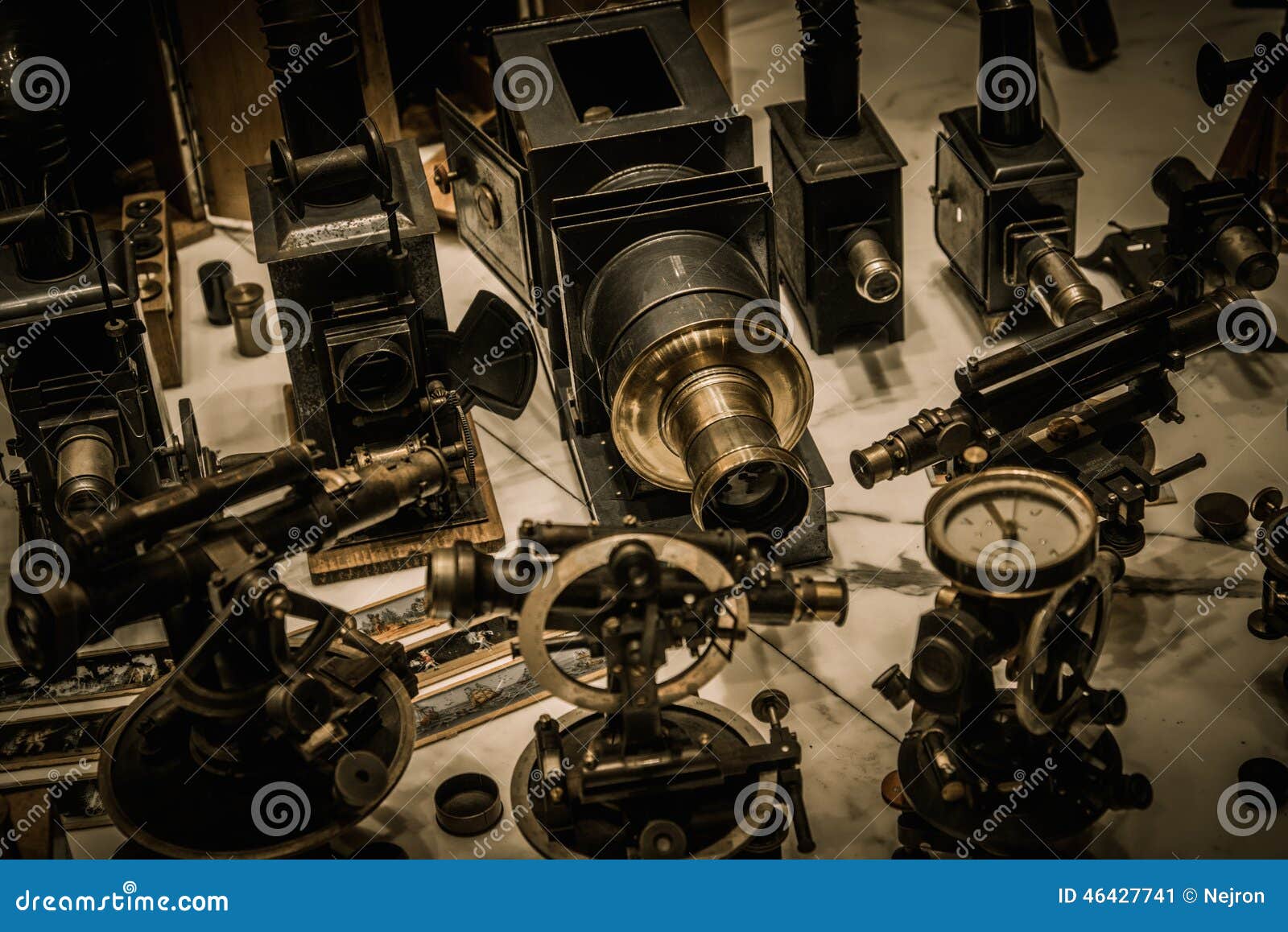Vintage devices in a shop stock image. Image of classic - 46427741