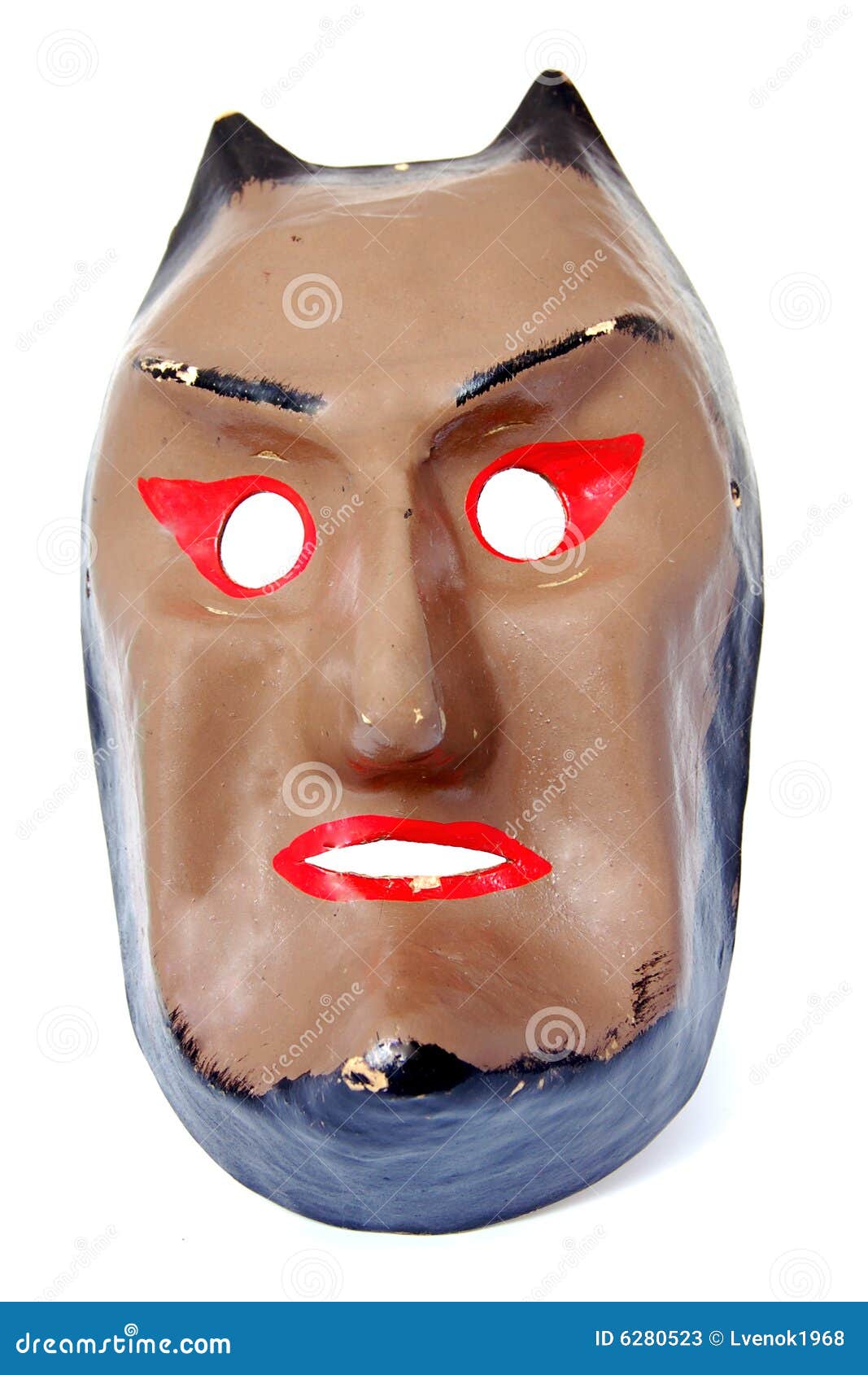 Vintage Devil mask stock image. Image of head, isolated - 6280523