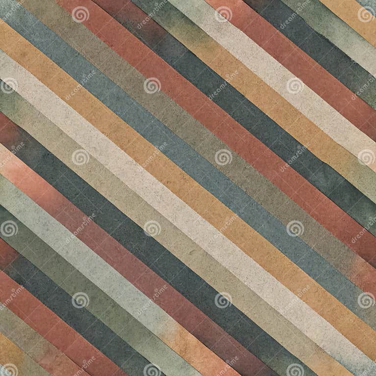 Vintage Diagonal Stripes in Rustic Earth Tones Geometric Pattern ...