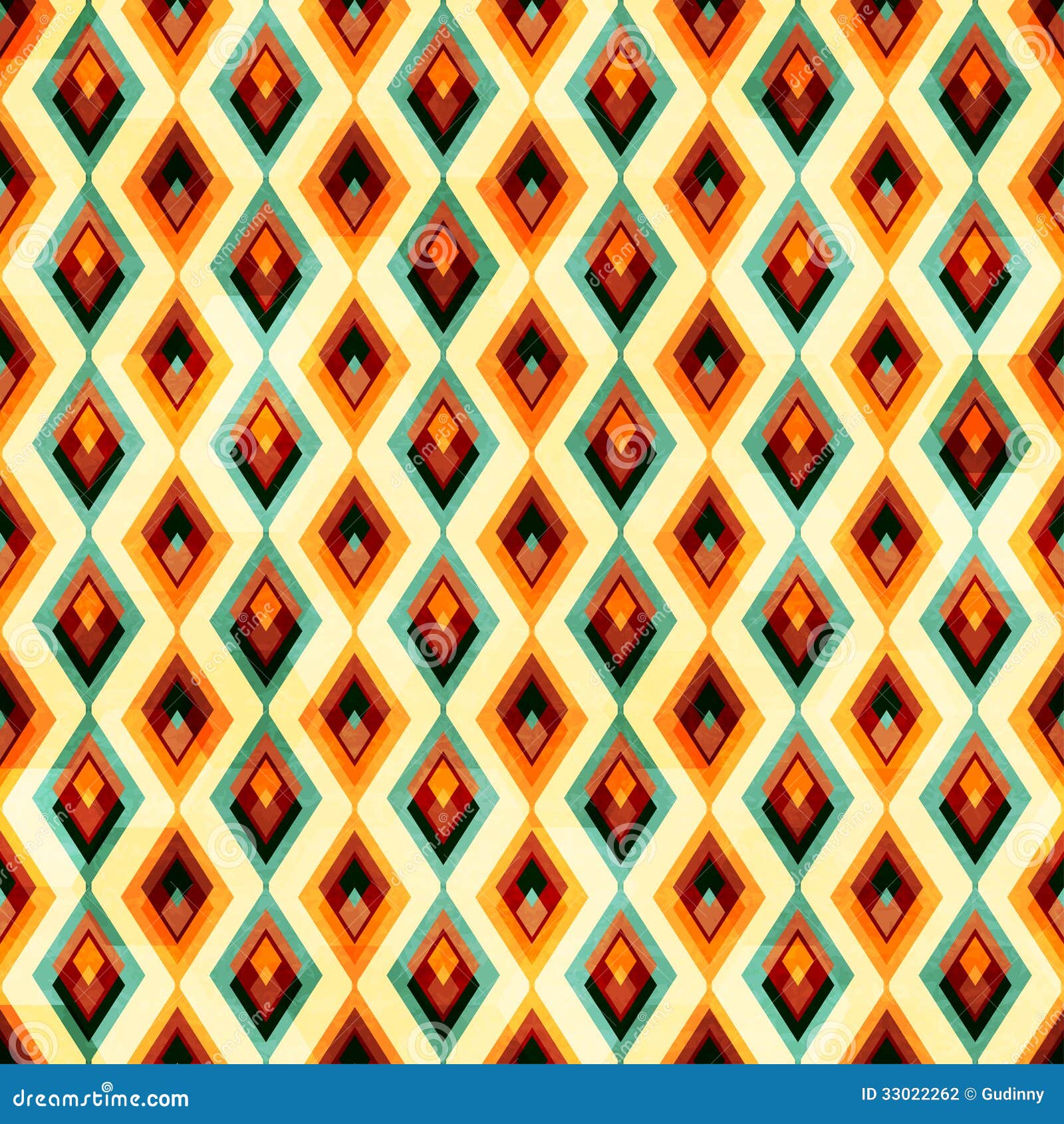 Vintage Diamond Seamless Pattern Stock Vector - Illustration of ...