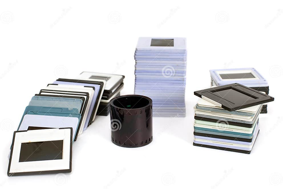 Vintage Diapositive Slides with Plastic Frames Stock Photo - Image of ...