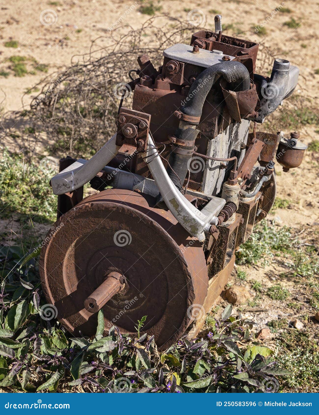 Vintage Diesel Engine Full of Rust Rubyvale Australia Stock Photo ...