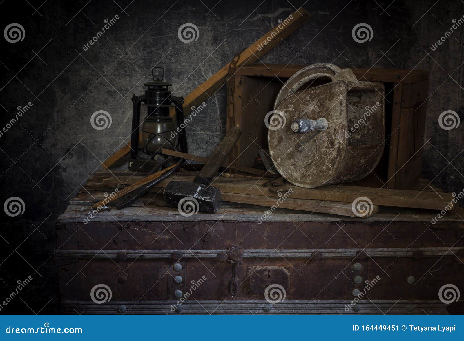 The Vintage Different Instruments Stock Image - Image of hand, metal ...