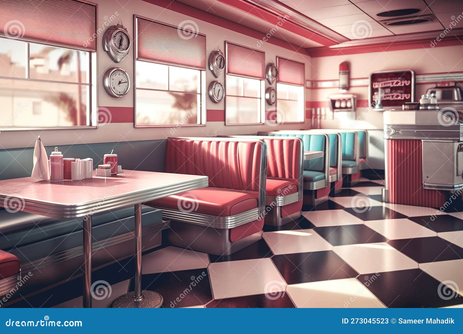 Vintage Diner: Create a Set of Images that Showcase a Retro, Nostalgic ...