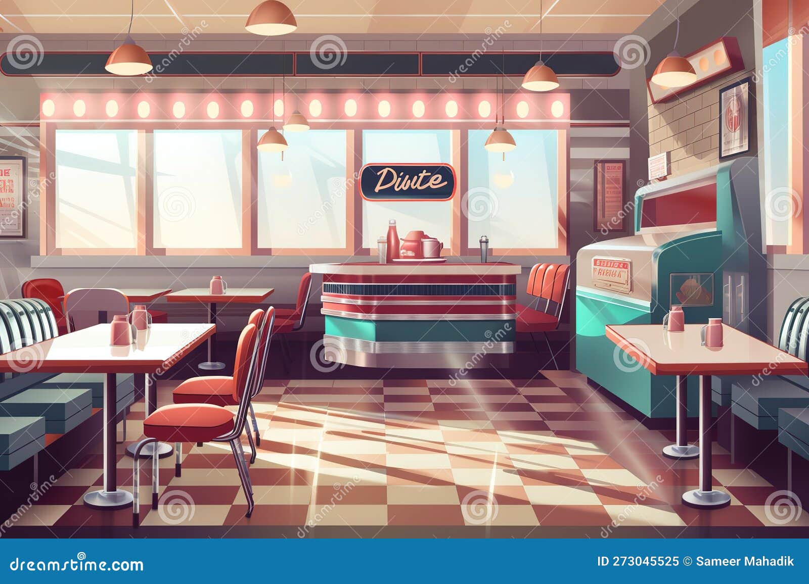 Vintage Diner: Create a Set of Images that Showcase a Retro, Nostalgic ...