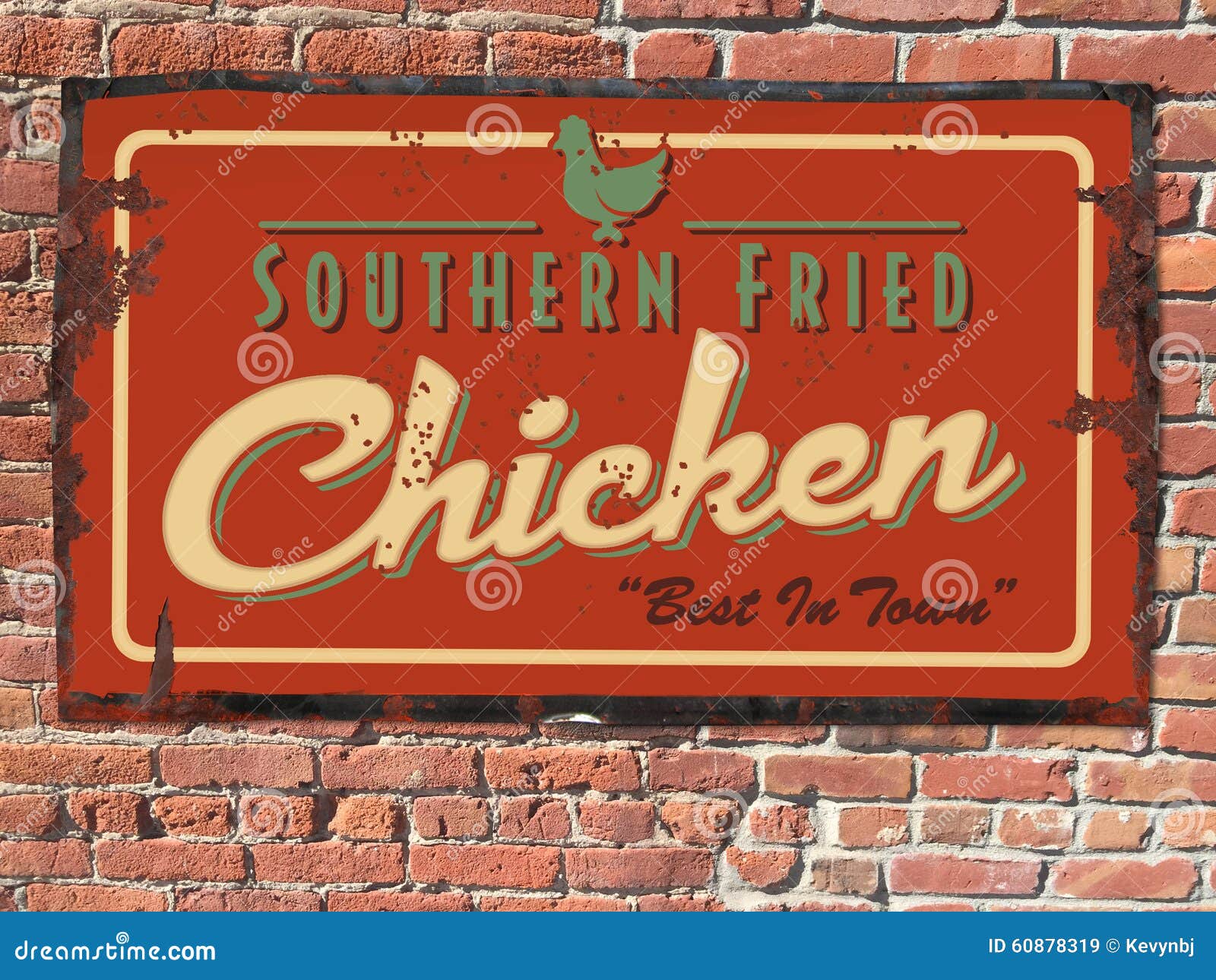 Fried Chicken stock image. Image of southern, wall, diner - 60878319