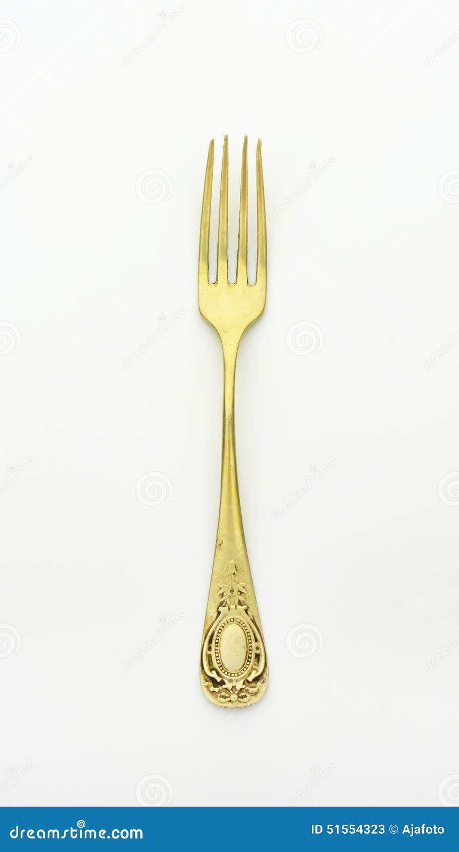 Vintage dinner fork stock image. Image of studio, etched - 51554323