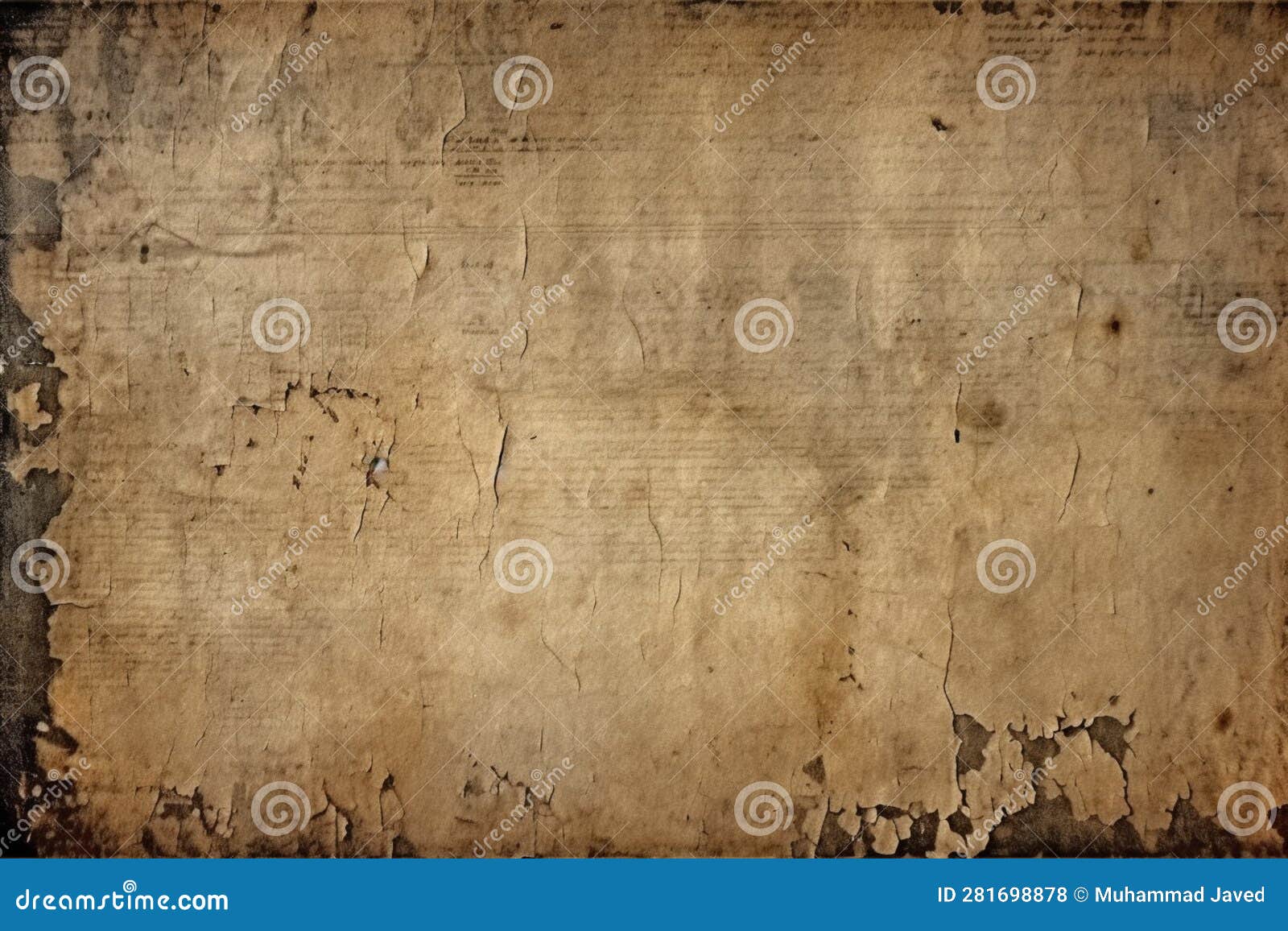 Vintage Document Texture Showcasing Aged, Shadowed Edges Stock Image ...