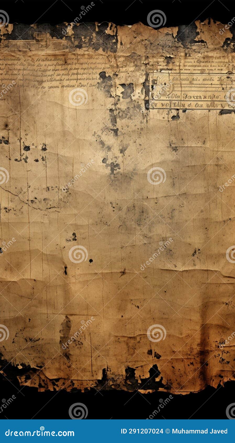 Vintage Document Texture Showcasing Aged, Shadowed Edges Stock Photo ...