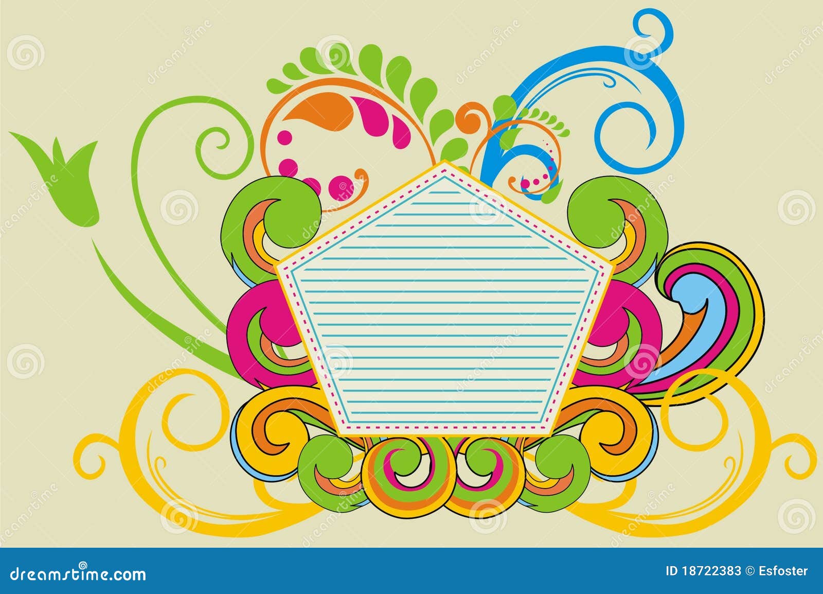 Vintage doodle stock vector. Illustration of rectangular - 18722383