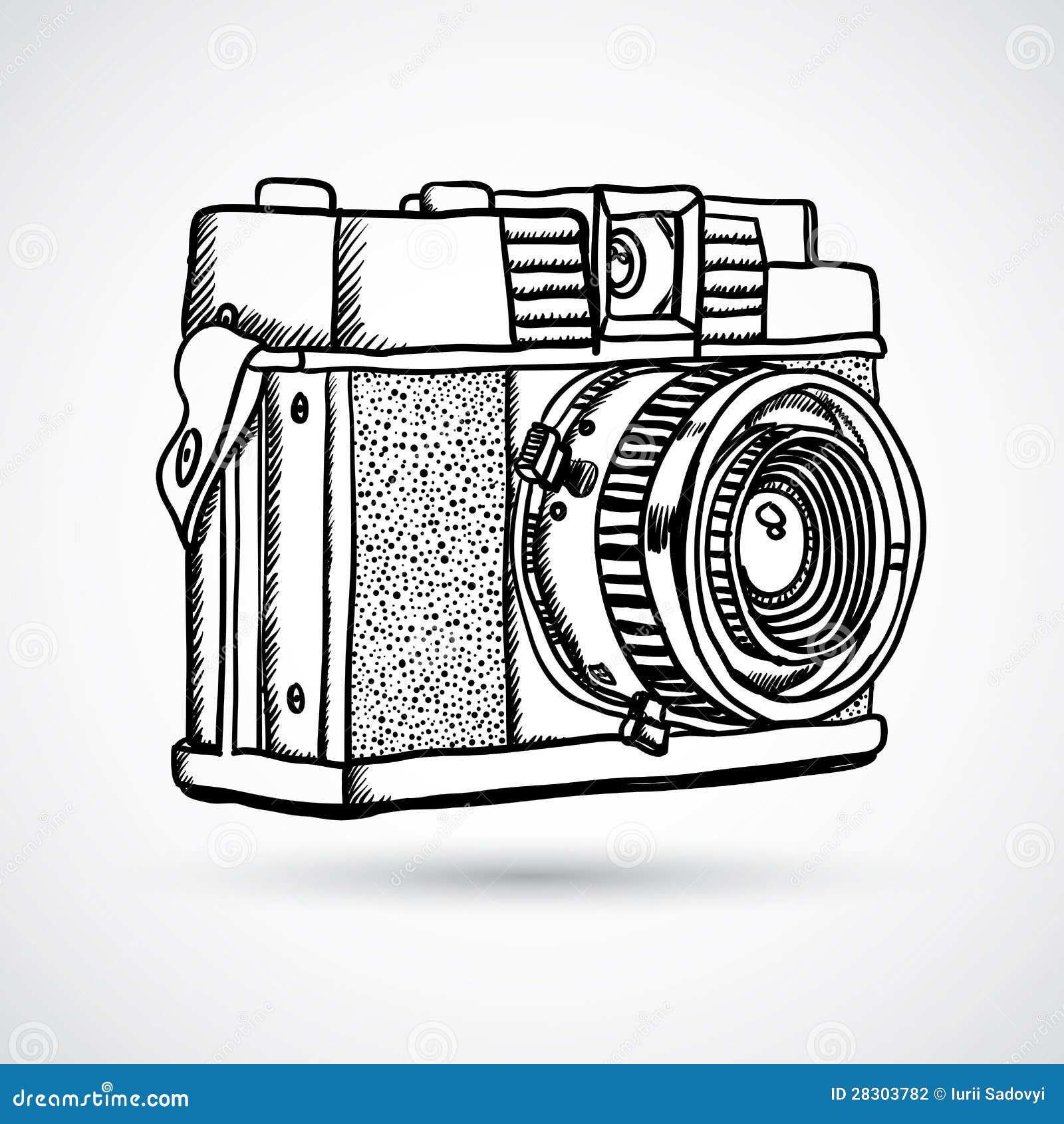 Vintage Doodle Camera, Hand-drawn Stock Illustration - Illustration of ...