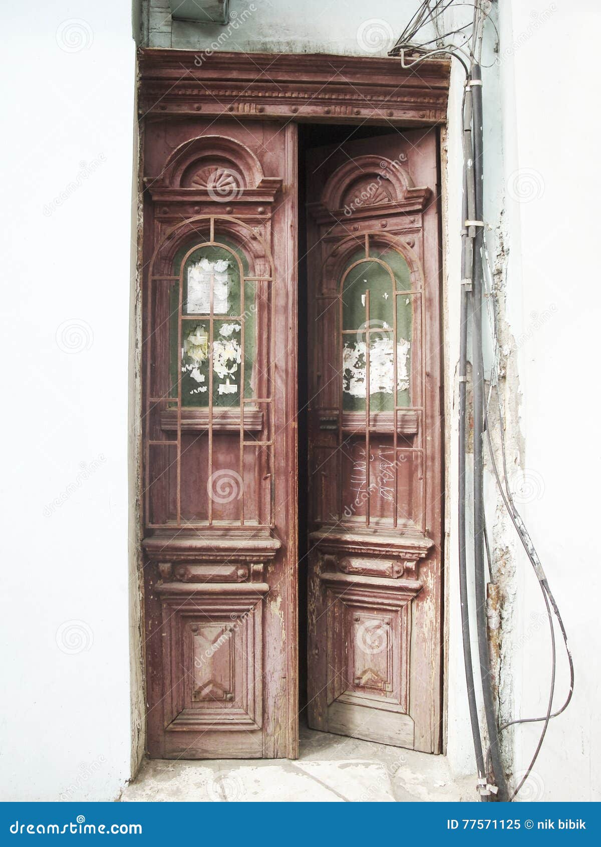 Vintage Door in Retro Style Stock Image - Image of lock, city: 77571125