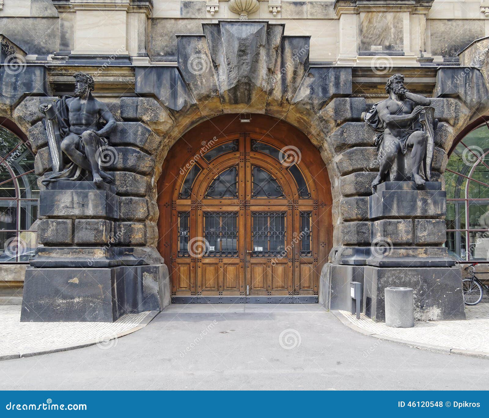 Vintage Door and Statues, Dresden Germany Stock Photo - Image of town ...