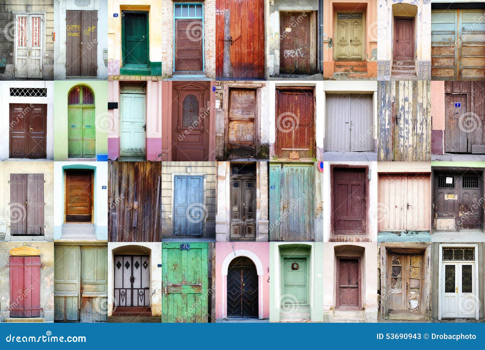 Vintage doors stock image. Image of lock, traditional - 53690943