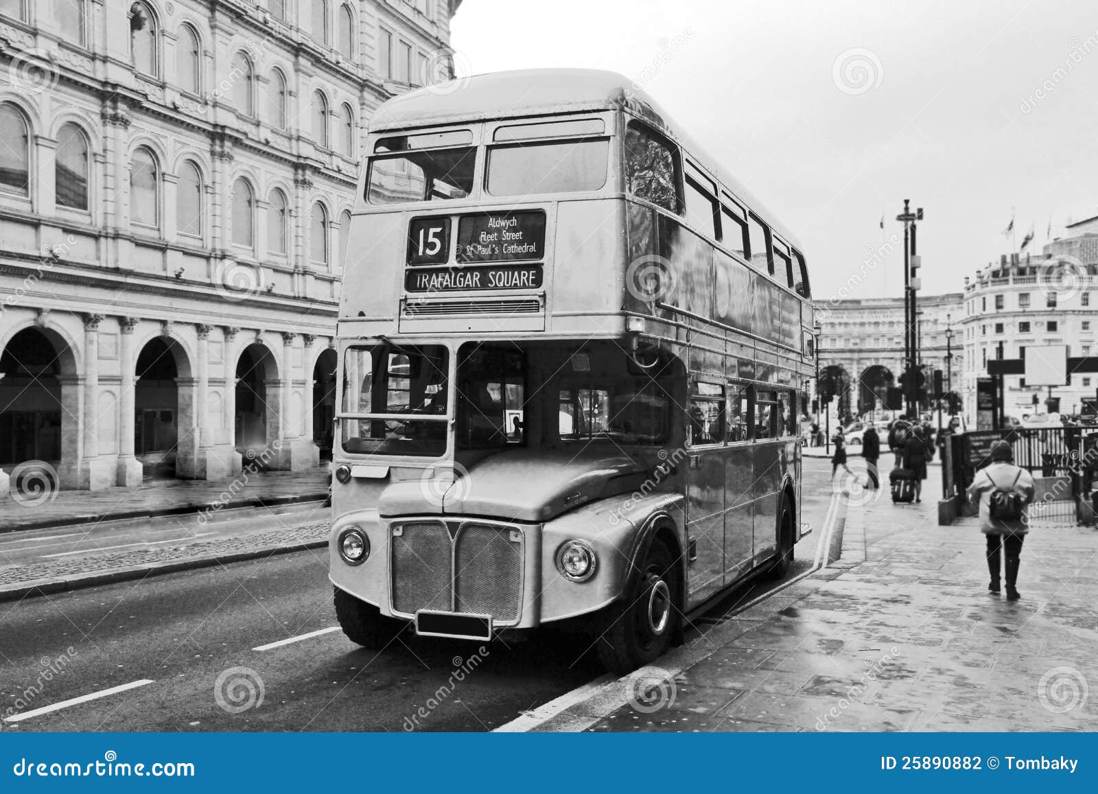Vintage Double Decker Bus in London Editorial Photography - Image of ...