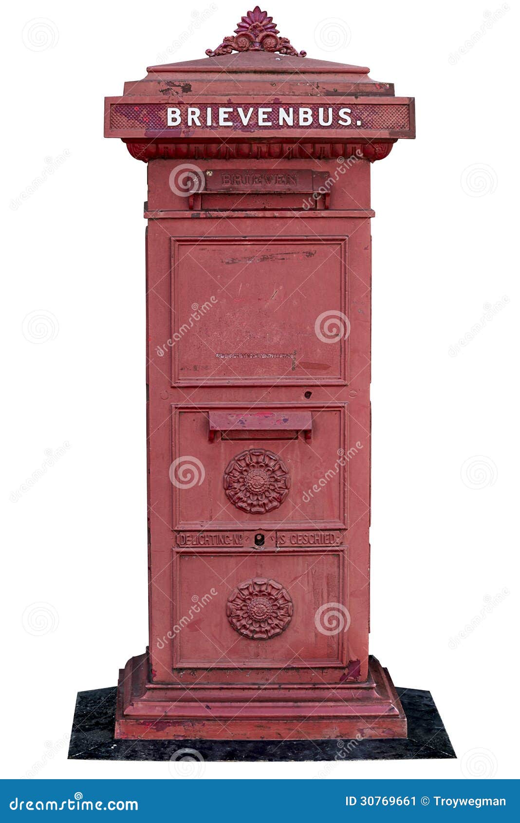 Vintage Dutch Mailbox Isolated Stock Image - Image of white, rust: 30769661