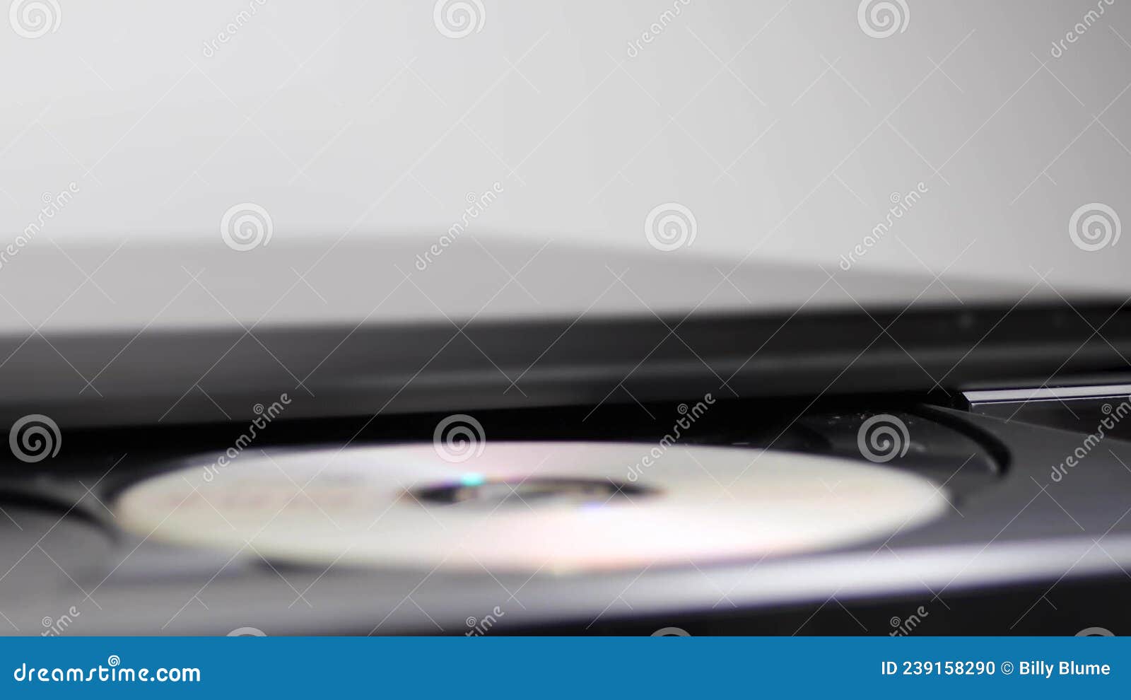 A Vintage DVD Drawer Opening with DVD Disk in Tray Stock Footage ...
