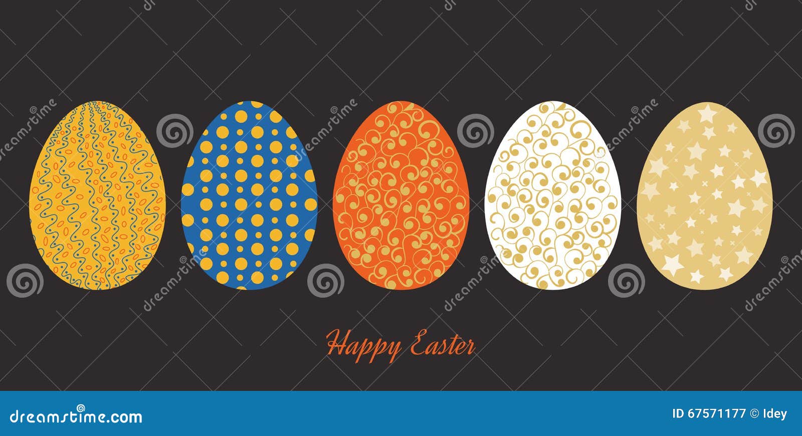Vintage Easter Egg Design Set Stock Vector - Illustration of pattern ...