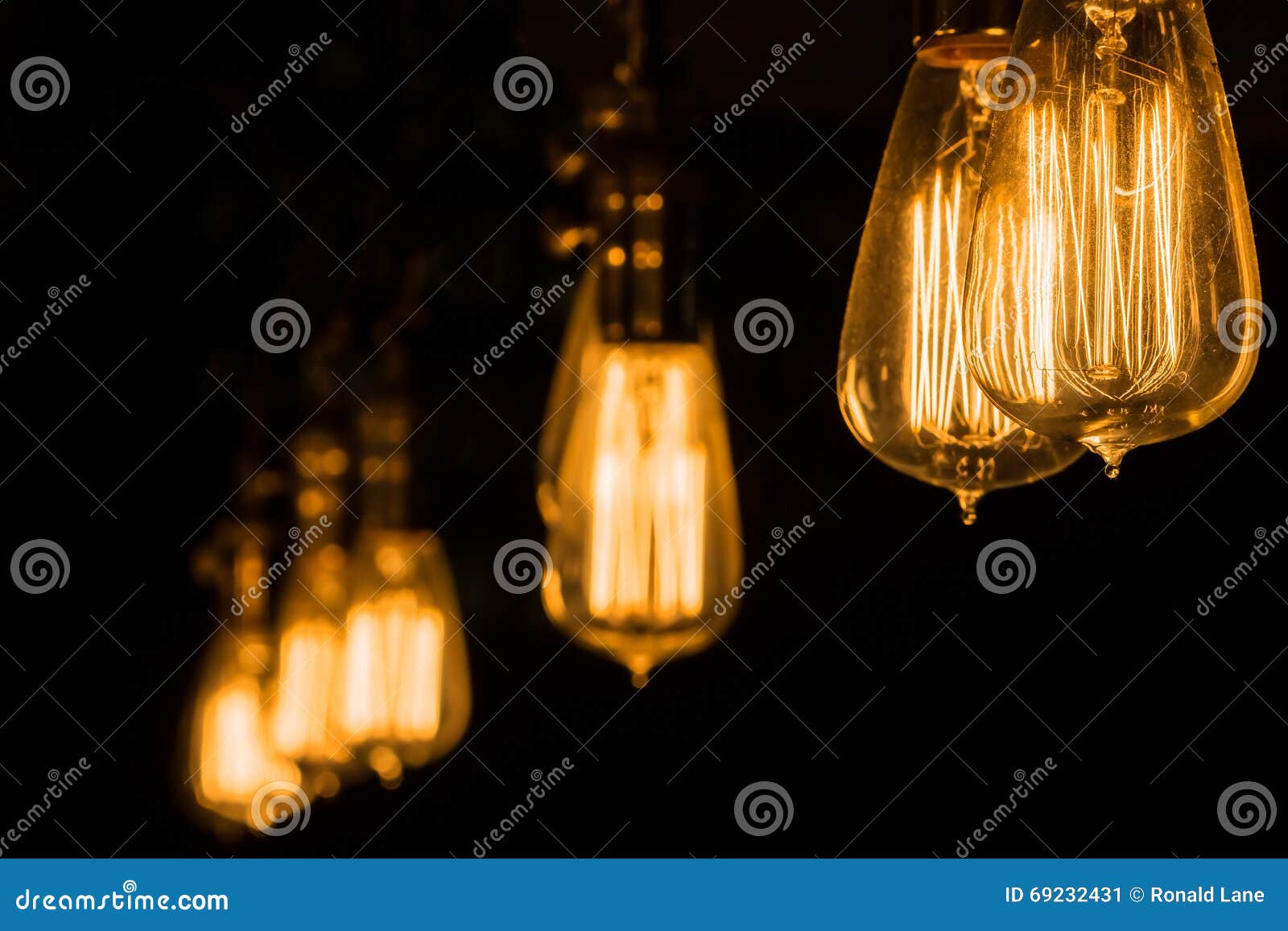 Vintage Edison Light Bulb Reproduction Royalty-Free Stock Image ...
